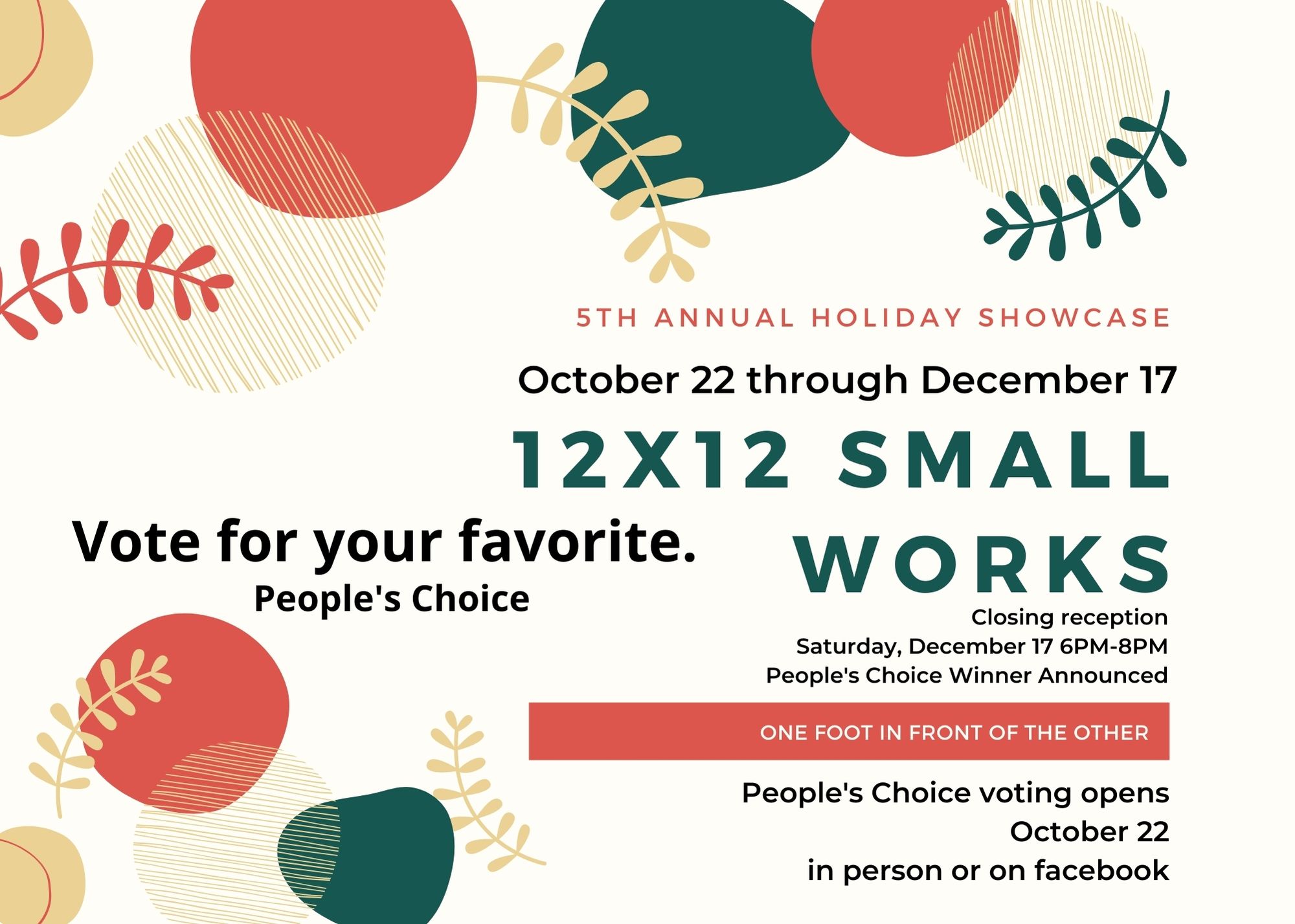 5th Annual Holiday Showcase 12x12 Small Works - Carriage Factory Art ...