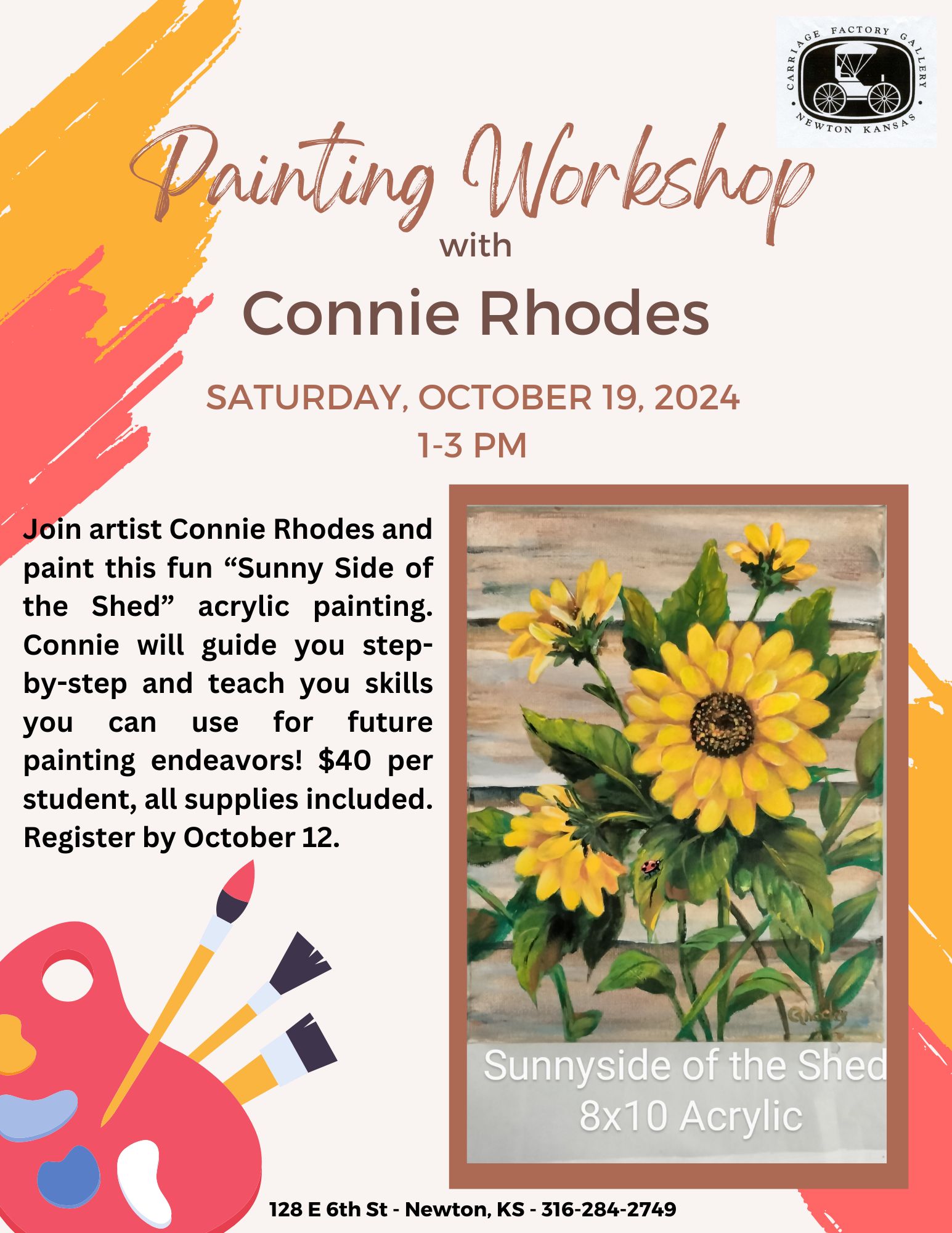 Acrylic Painting Workshop with Connie Rhodes - Carriage Factory Art Gallery