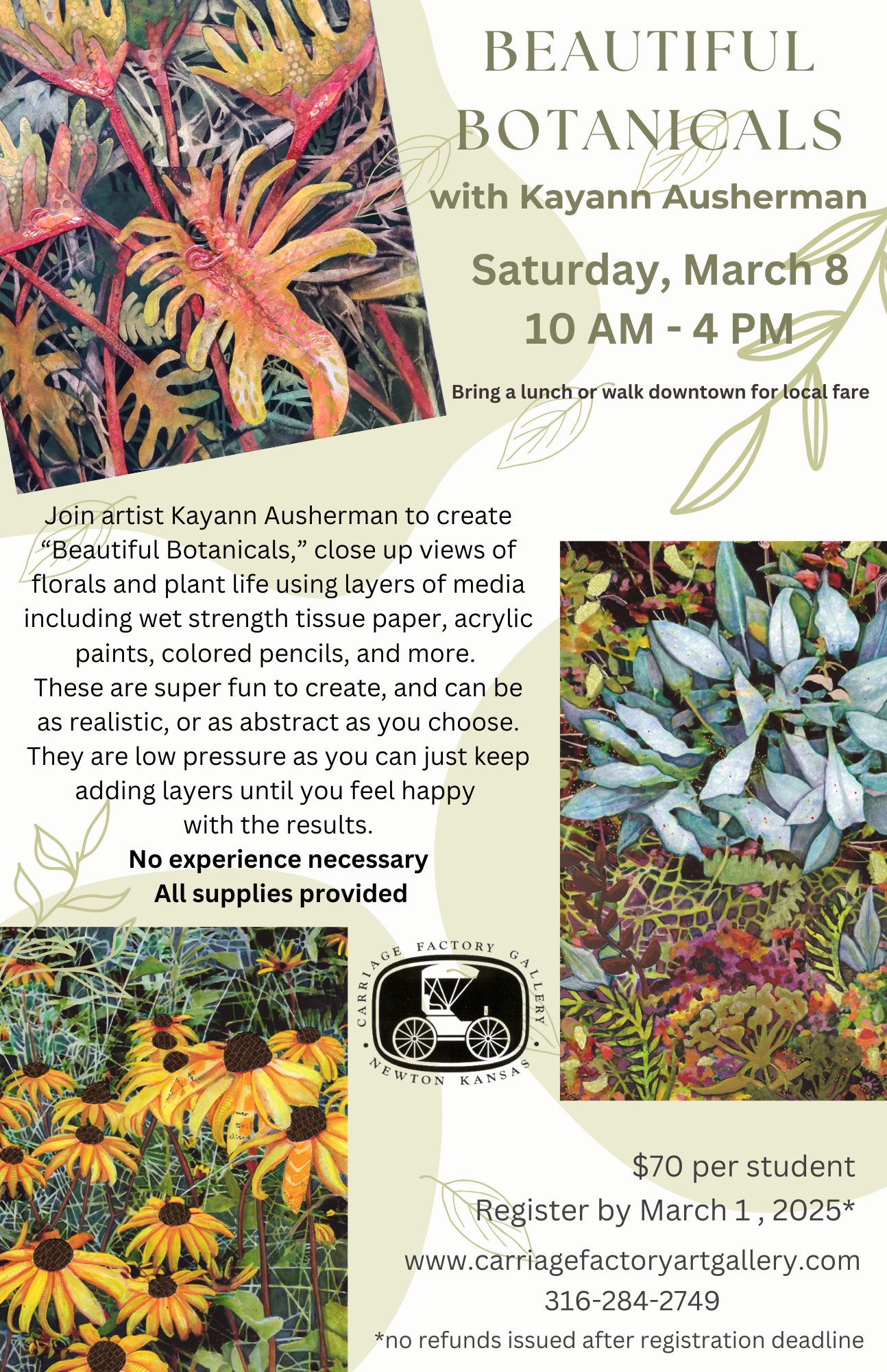 Beautiful Botanicals with Kayann Ausherman - Carriage Factory Art Gallery